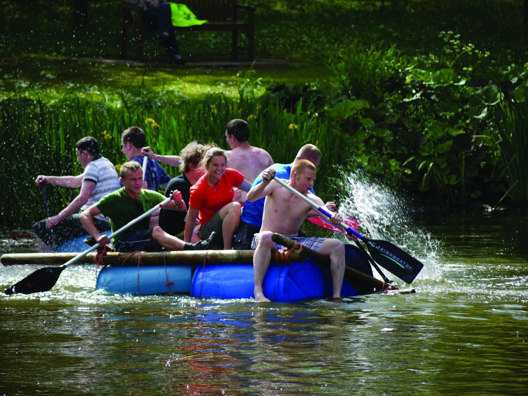 RAG fundraising - raft race - Reaseheath College
