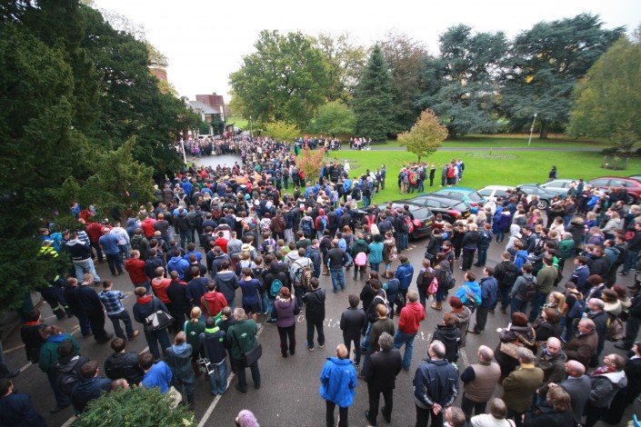 Reaseheath Remembrance Day crowd - Reaseheath College