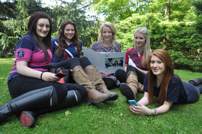 Emma Penn, Emily Bancroft, April Macleod and Eve Baker with Carys Jones ...
