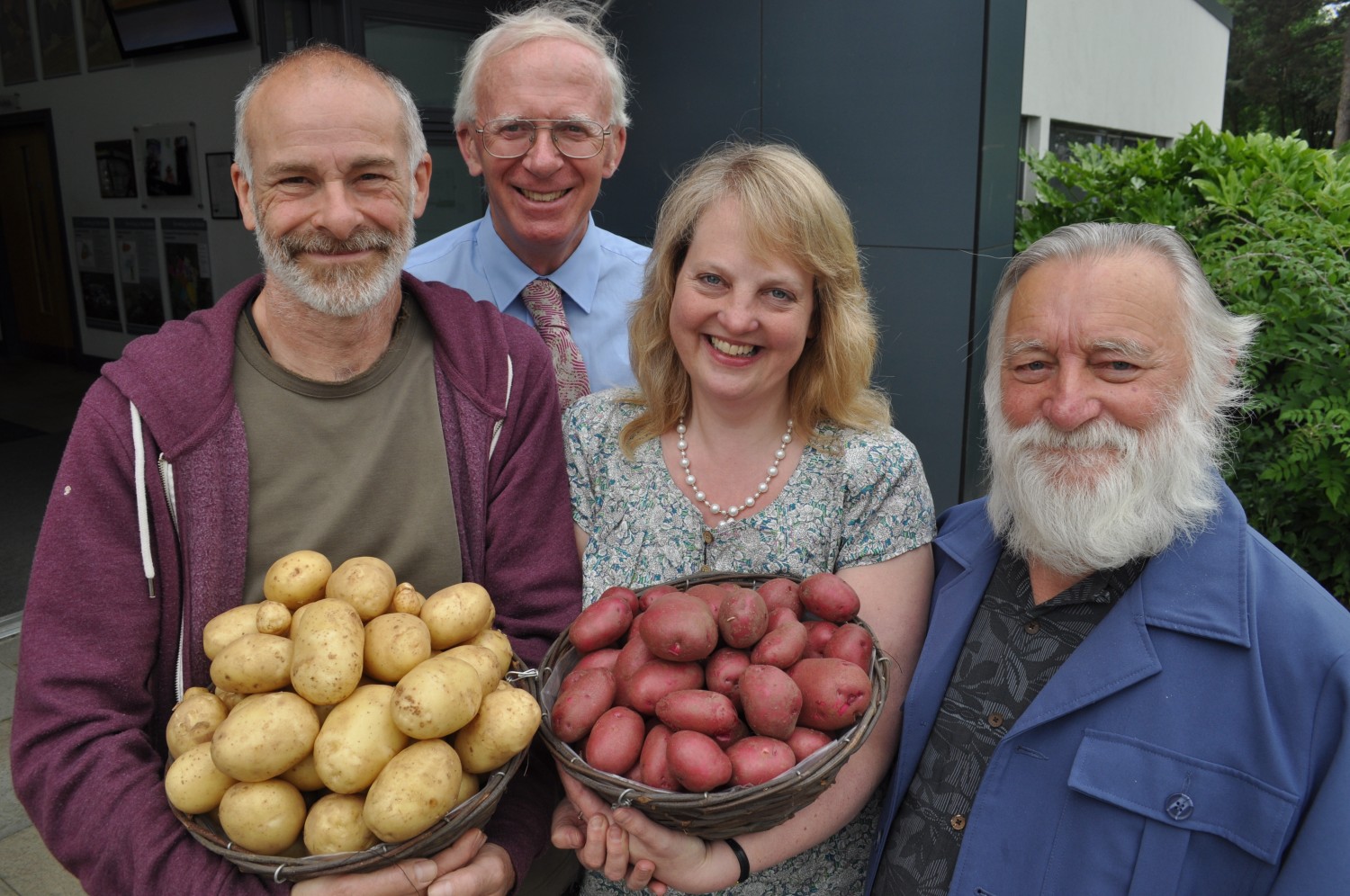 Mark Bayes and Marion Barker with Harry Delaney and Derek Jones - Reaseheath College