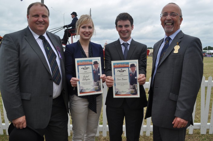 Rachel Billington and Simon Bonner receive John Platt award from Show Director Keith Thomas and ...
