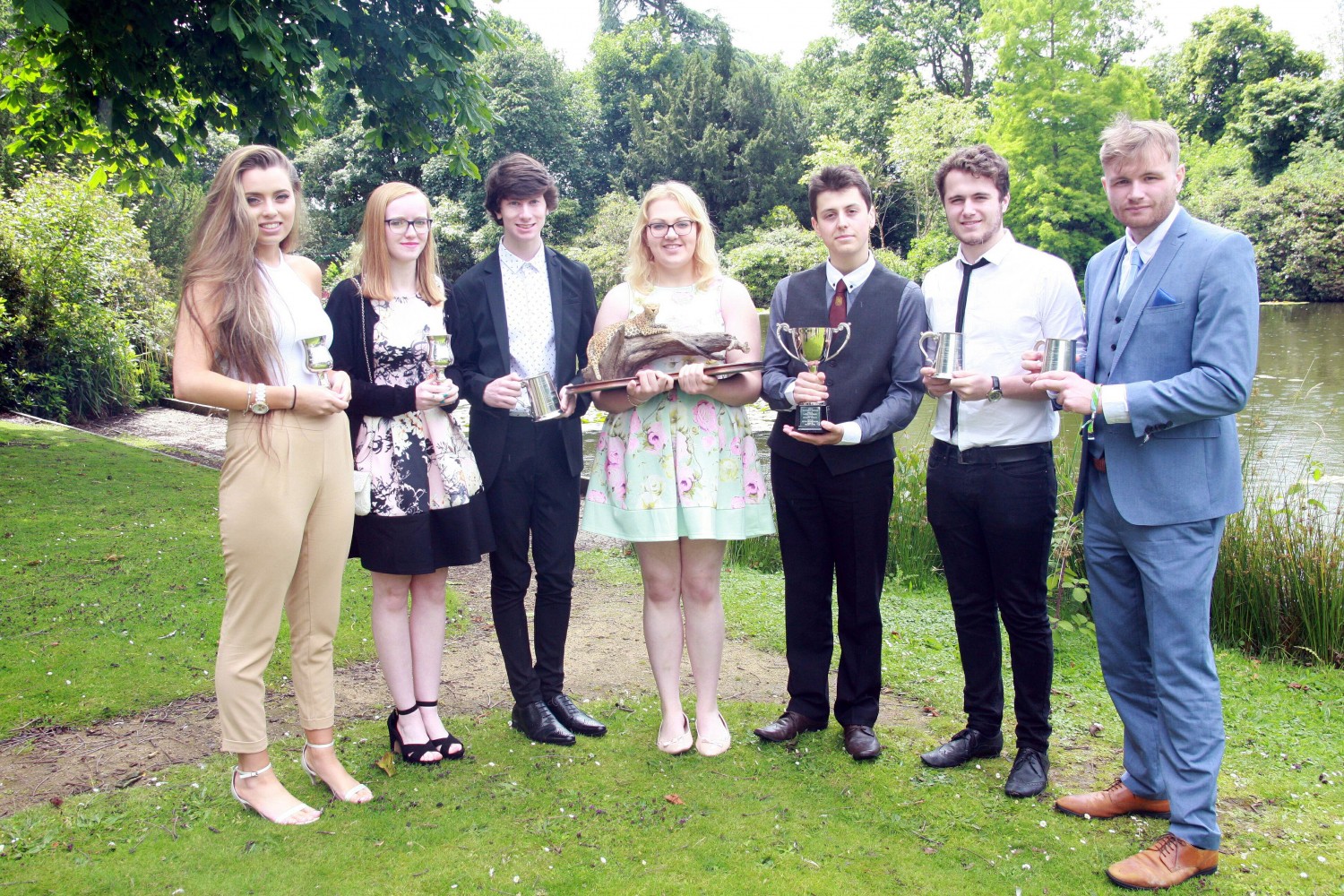 AN MAN L3 Ext Dip Animal Management award winners Eleanor Dawson, Louise Rushton, Jamie Tyghe ...