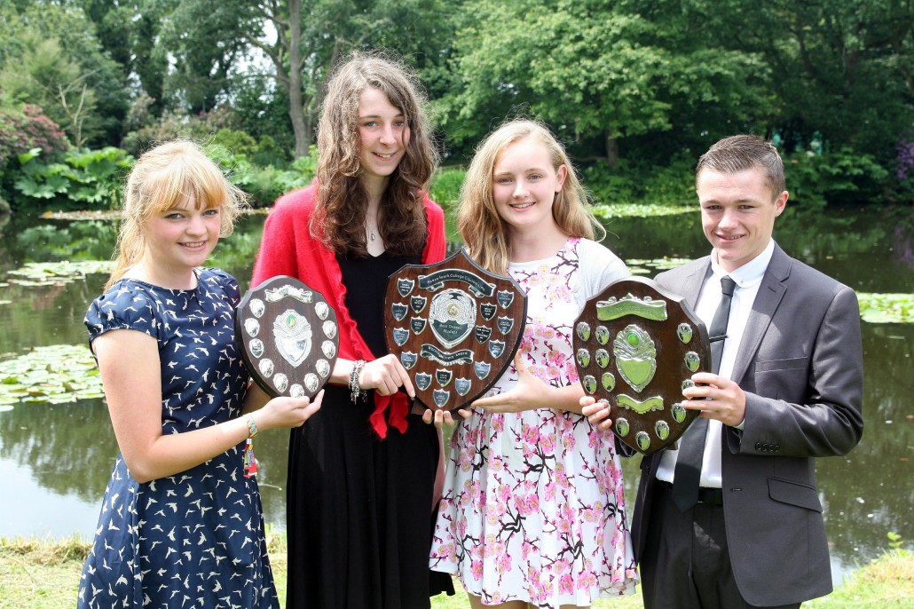 EQUINE award winners L2 and L3 Kirsty Banks, Isobel Hillier, Abigail Humphries and Tyler Simpson ...