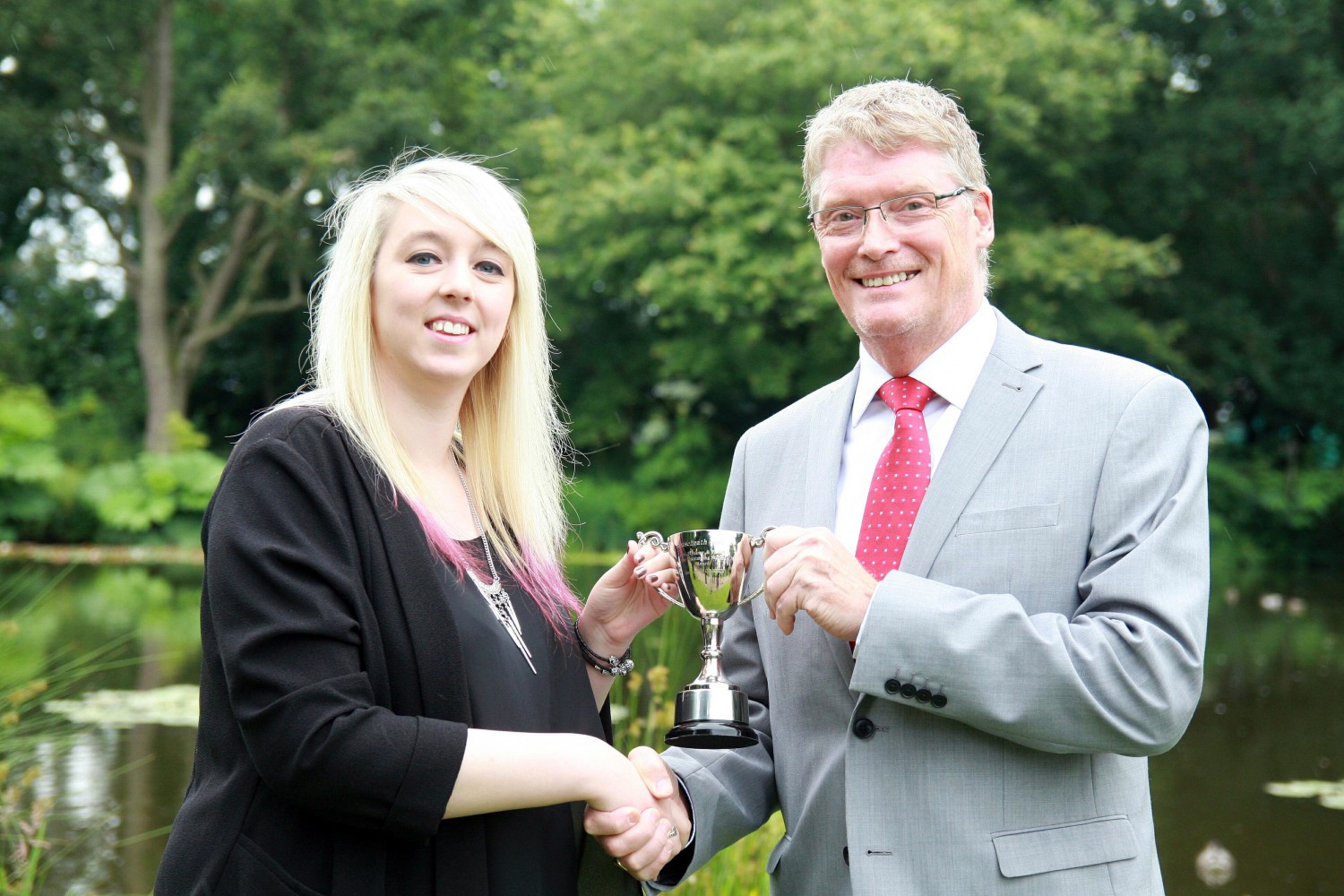 FOOD L3 Prof Bakery Most Outstanding Student of the Year Katie Brittleton with Paul Baxendale ...