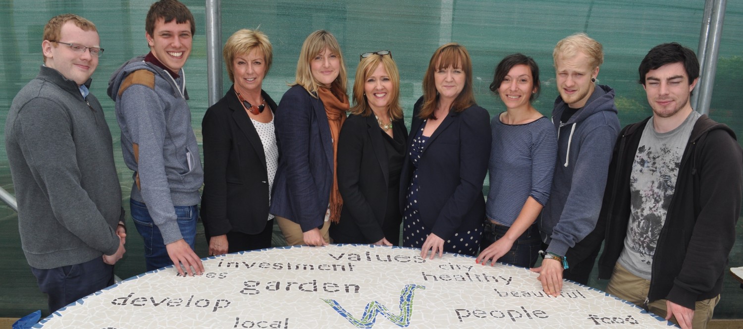 RHS Tatton garden design team 2014 - Reaseheath College