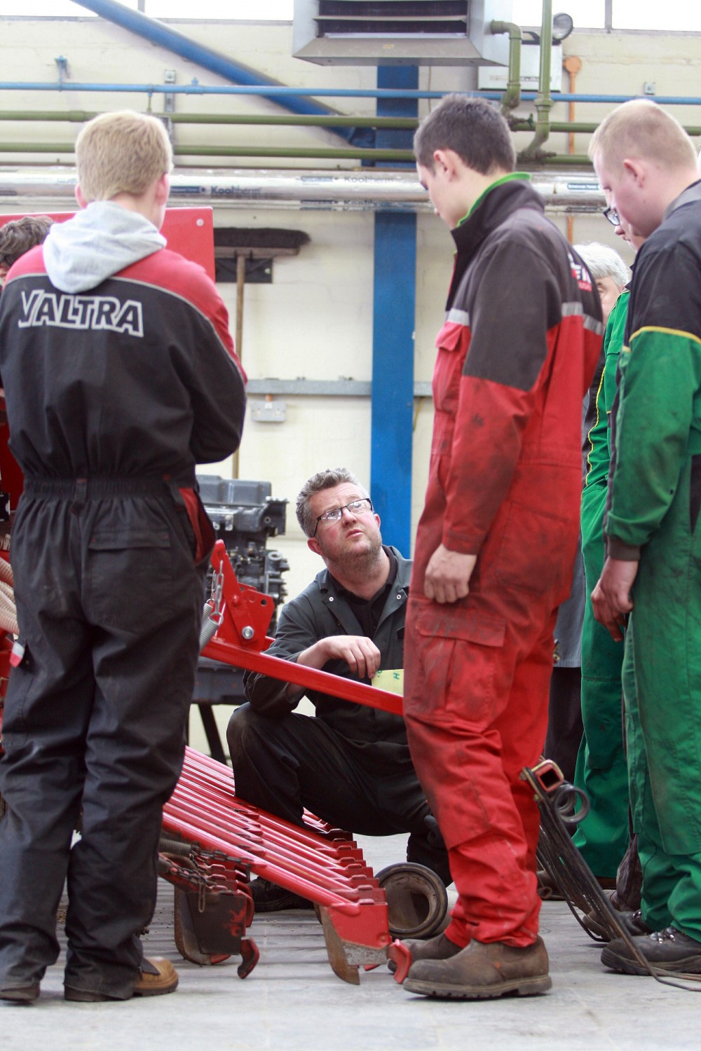 Ag eng - students and lecturer - Reaseheath College