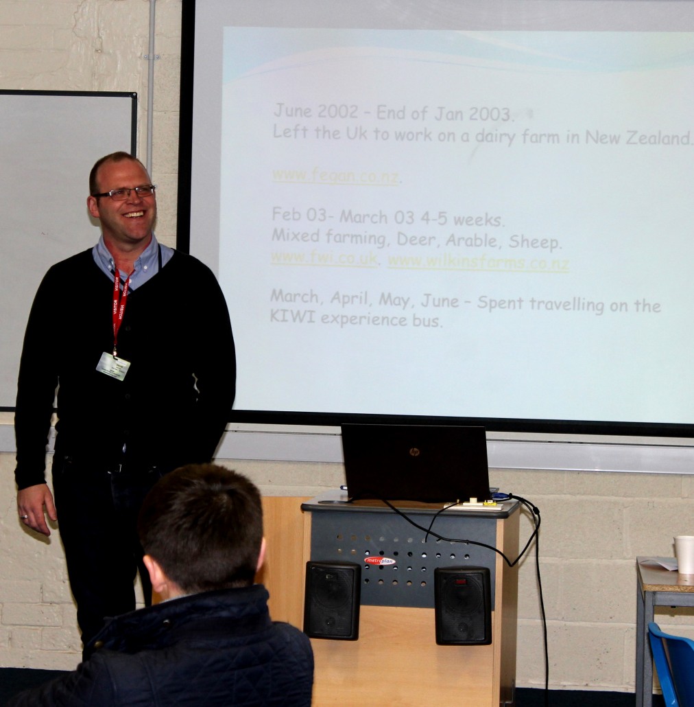 Career talk inspires travel plans - Reaseheath College