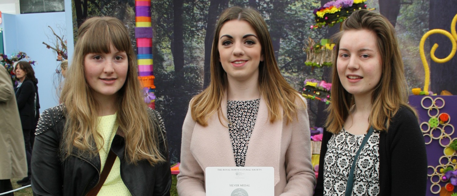 Emily Wiseman Anna Eite and Zoe Sillito with silver medal web - Reaseheath College