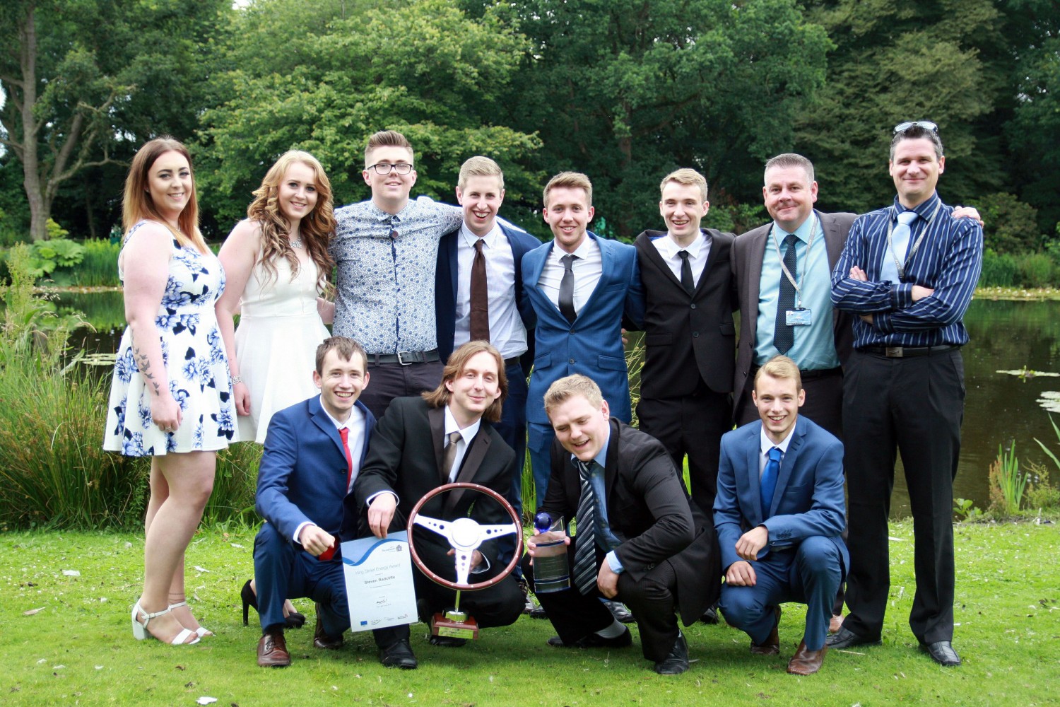 MOTOR VEHICLE Back L-R Chloe Roberts, Beth roberts, Jamie Bratt, Connor ...