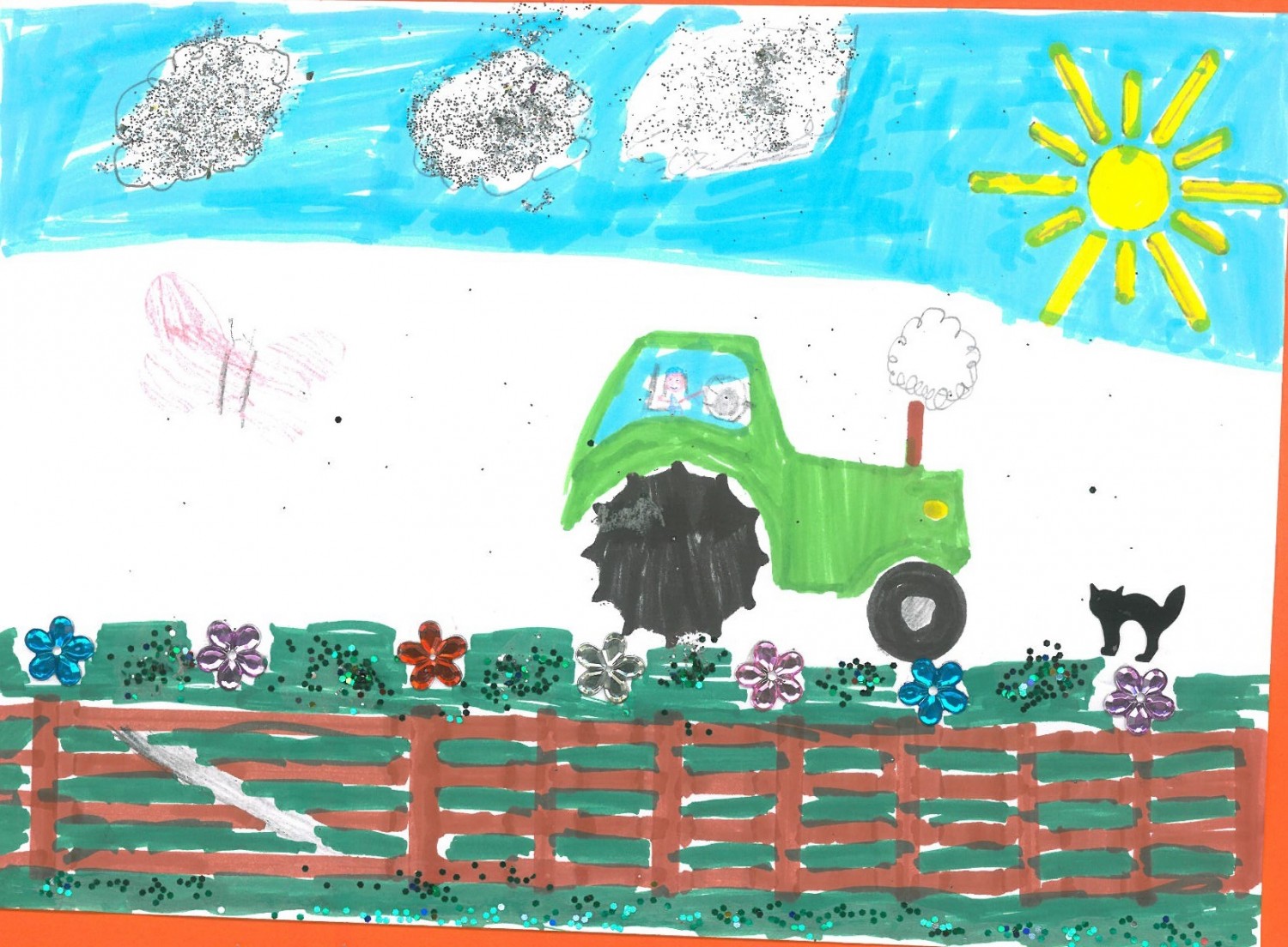 Tractor postcard - Reaseheath College