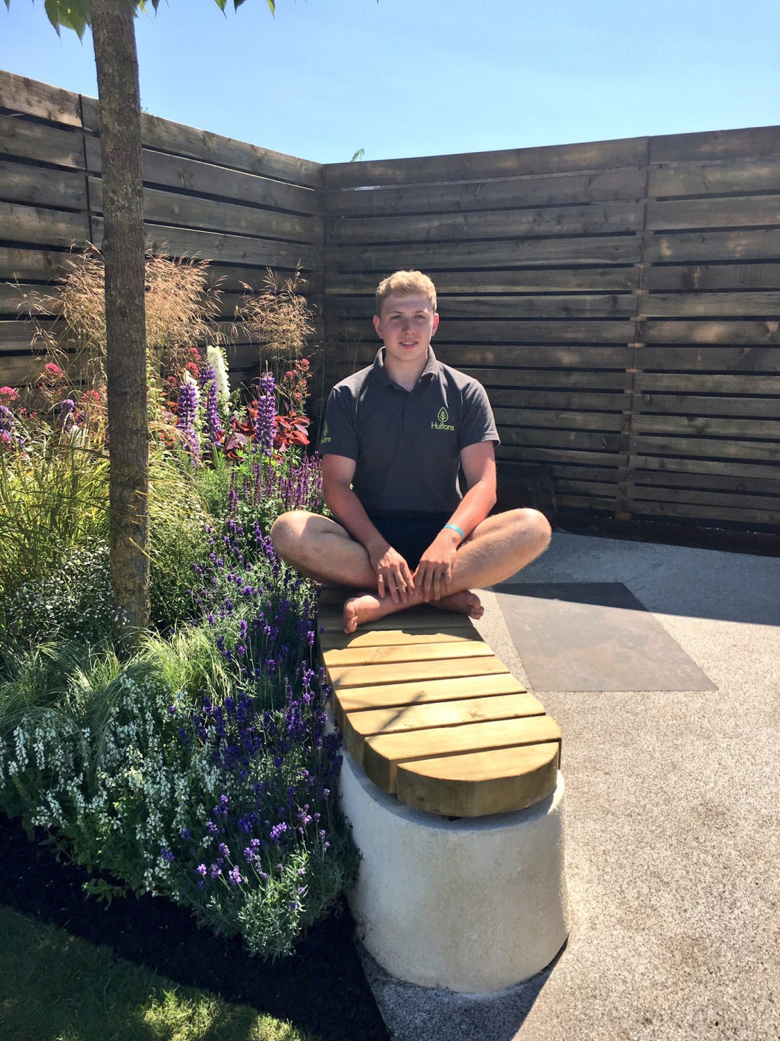 RHS medal for first time garden designer Nathan - Reaseheath College
