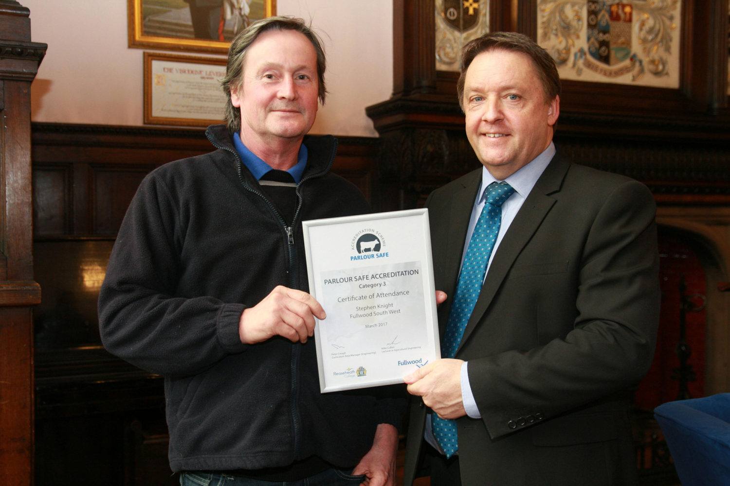 Stephen Knight (Fullwood) with Dave Kynaston Vice Principal - Reaseheath College