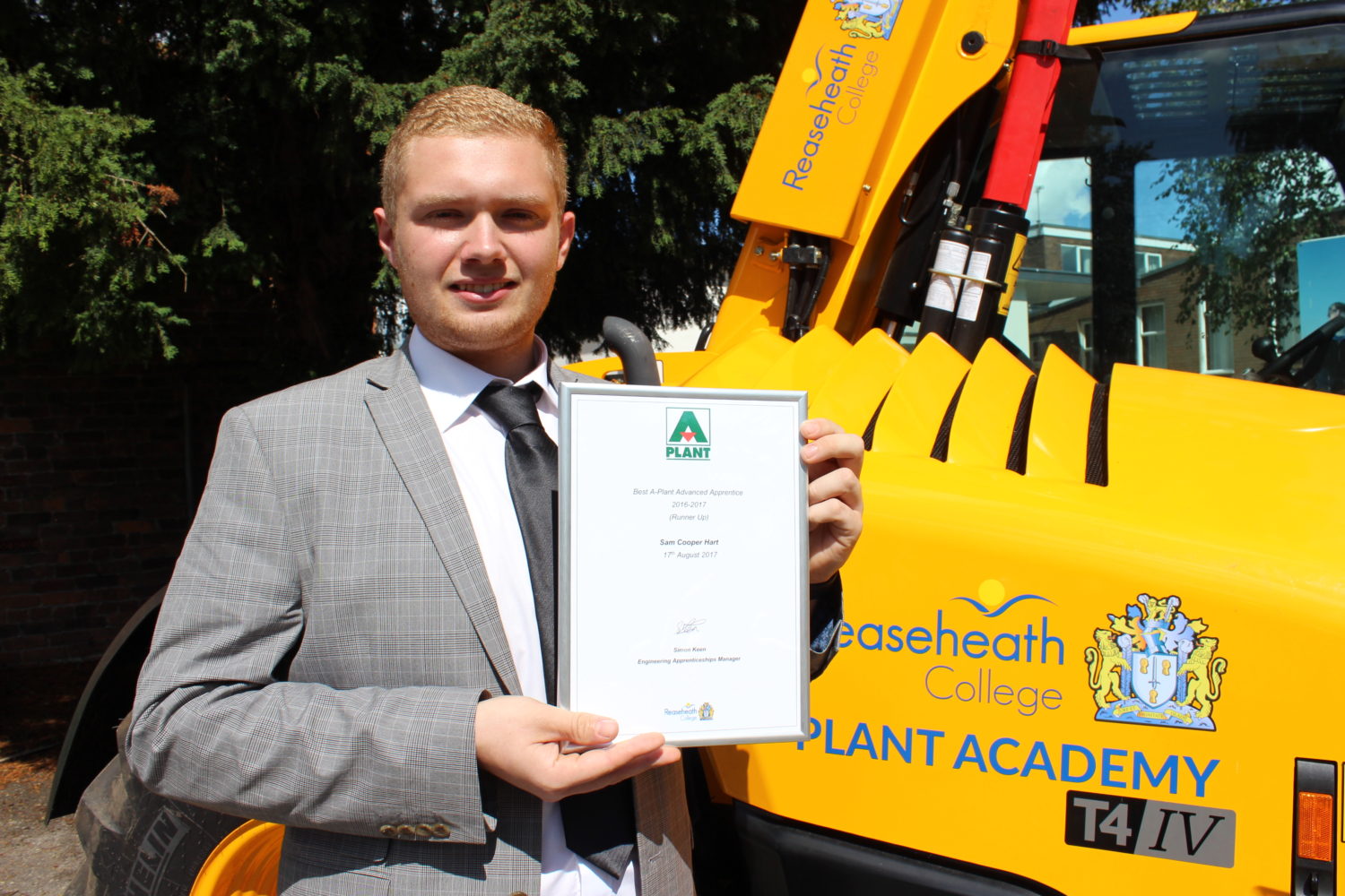 A-Plant runner up Sam Cooper-Hart - Reaseheath College