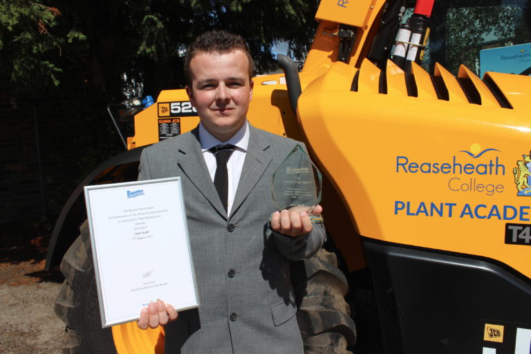 Banner Plant Award for Endeavour Jack Scott - Reaseheath College