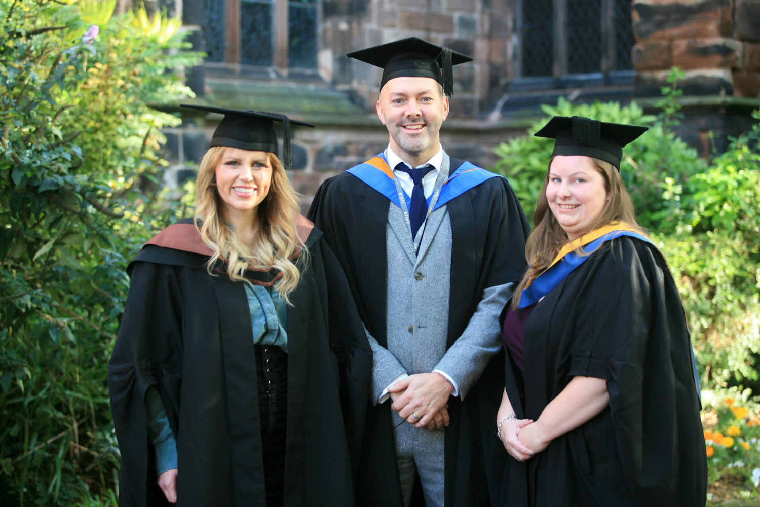 BUSINESS student Jessica Palin with Jonathan Gateley and Ellie Harrison ...