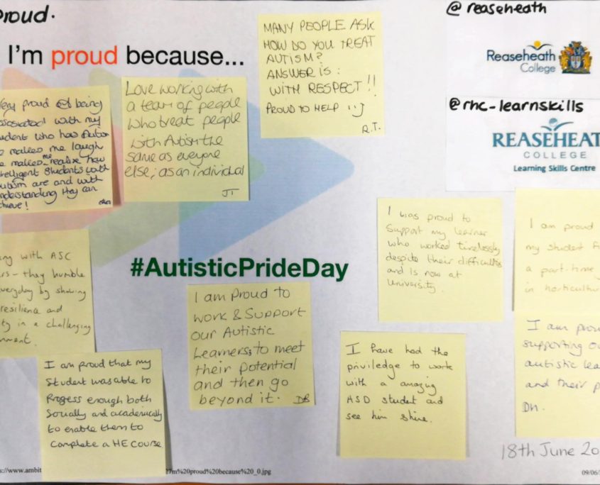 Autistic Pride Day 2017 - Ambitious About Autism - Reaseheath College