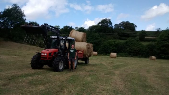 Joe Collins with tractor - Reaseheath College