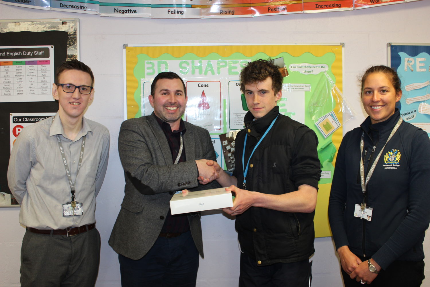 Chris Chadwick, Paul Spearitt, Brandon Whitehead and Grace Brear ...