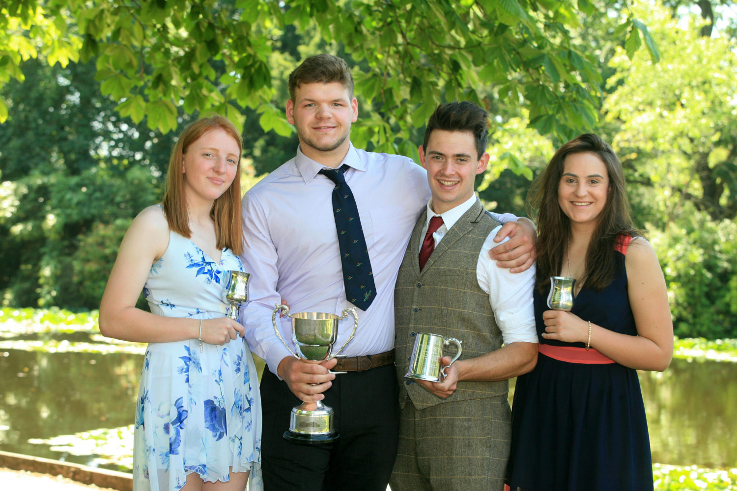 AGRIC L3 Ext Dairy Group l-r Alice Cork, Rowan Braunton, James Monton & Siobhan Rutter ...