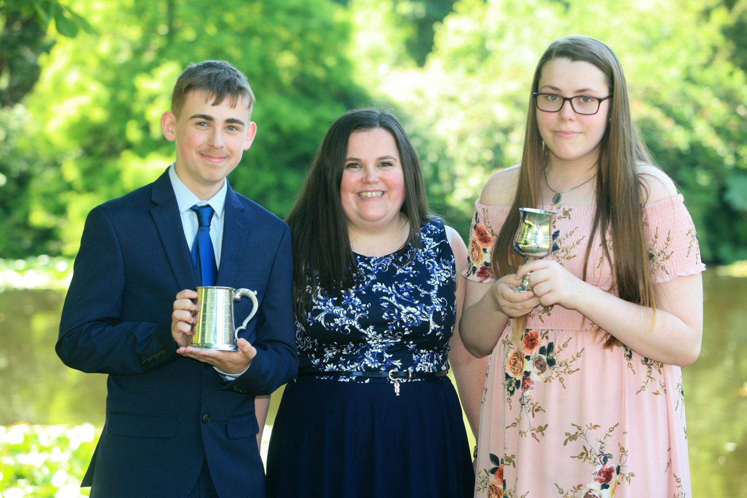 AN MAN L2 Ext Cert winners Luke Mathie & Bethany Houghton-Casewell with course manager Holly ...