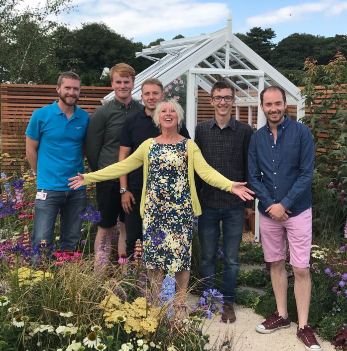 Carol Klein with Steve Williams, Brad Howarth, Nathan Webster, Jake Jackson, Craig Bailey ...