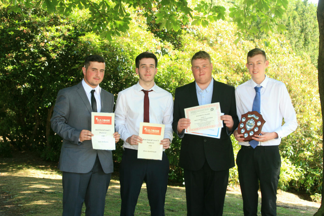 Plasterers - Jack Williams, Christopher Hankinson, Zak Finch and Harry Dykes - Reaseheath College