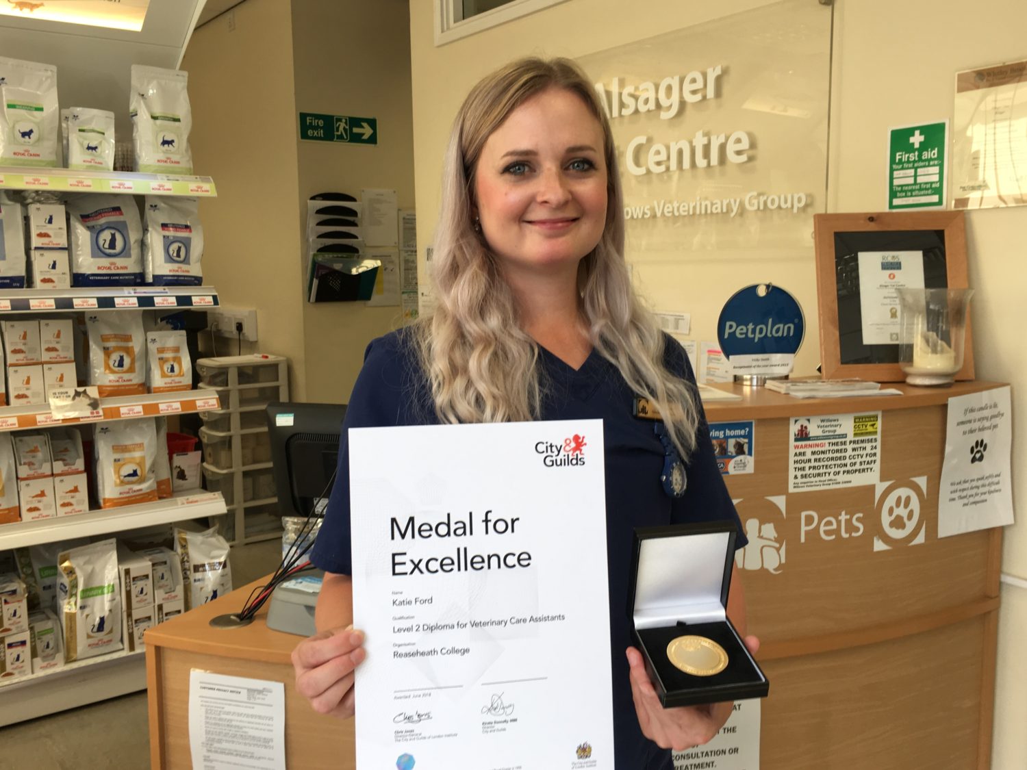 Katie Ford C&G medal winner - Reaseheath College