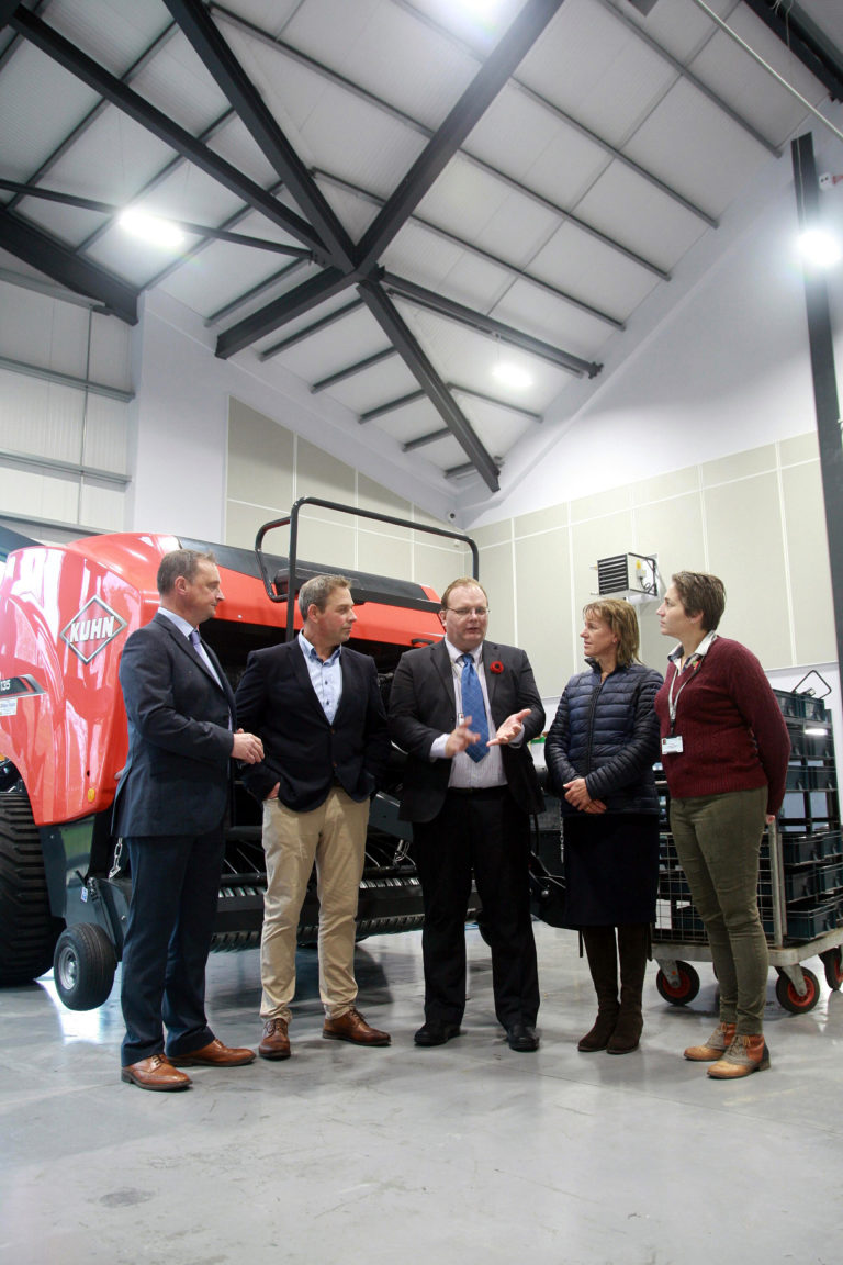 Agri tech David Hall, Richard Blackburn, Principle Marcus Clinton, Minette Batters, Louise Young ...