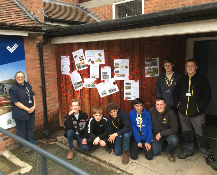 Reaseheath students mark World War 1 centenary - Reaseheath College