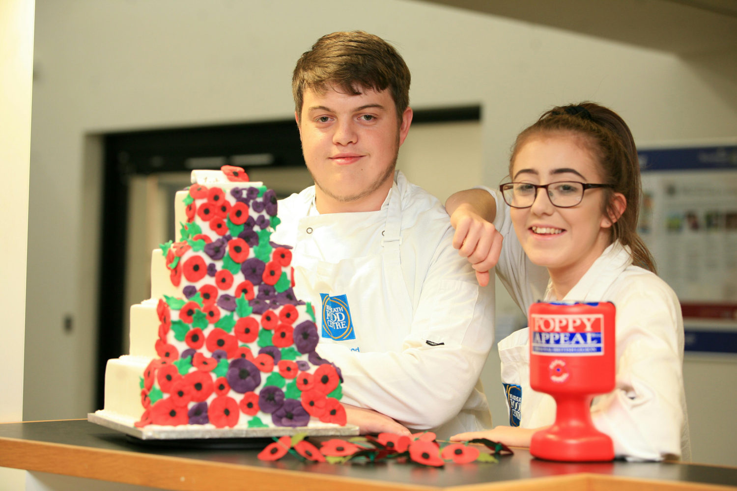 Sam Fullwood and charlotte Millington L3 Bakery and Patisserie students 4 tier cake - Reaseheath ...