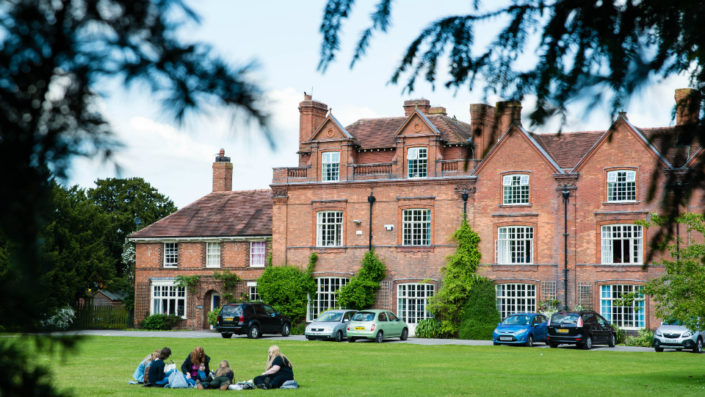 RH hall and lake - Reaseheath College