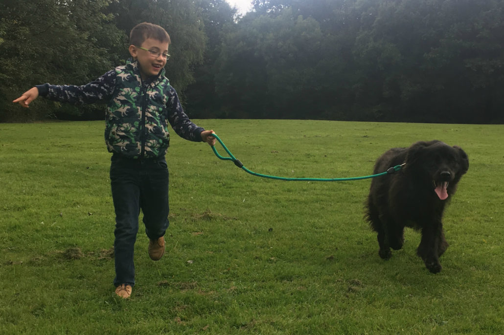 Boy with a black dog - Reaseheath College