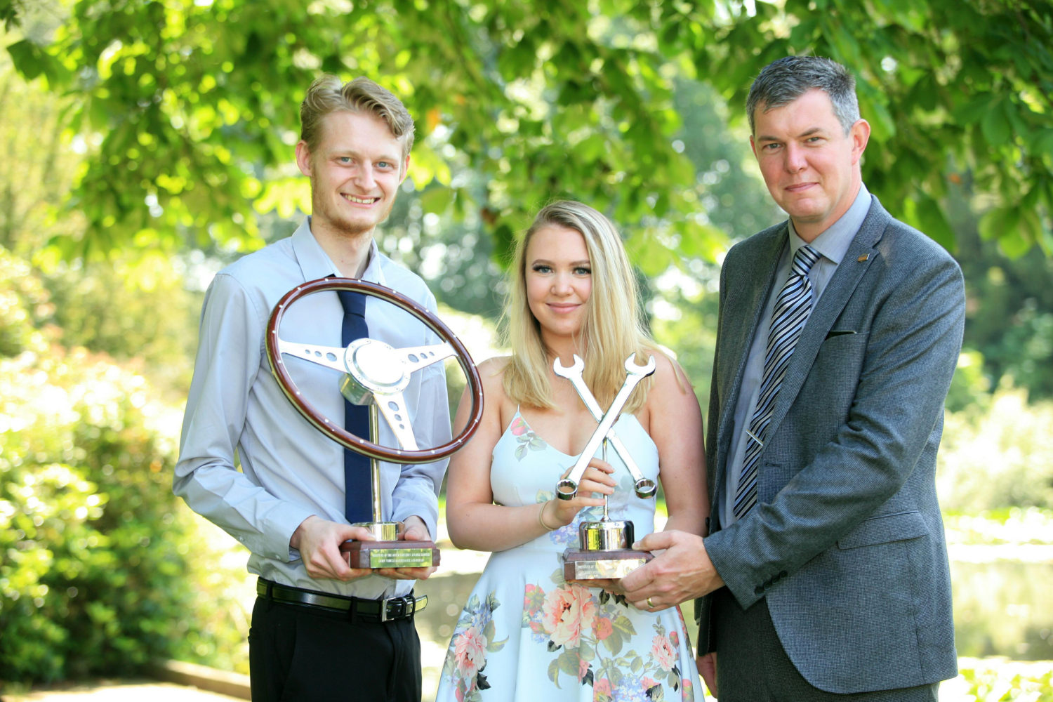 Engineering - Kallum Washburn, Molly Hambrook (L3s) and Duncan Mould (course manager ...