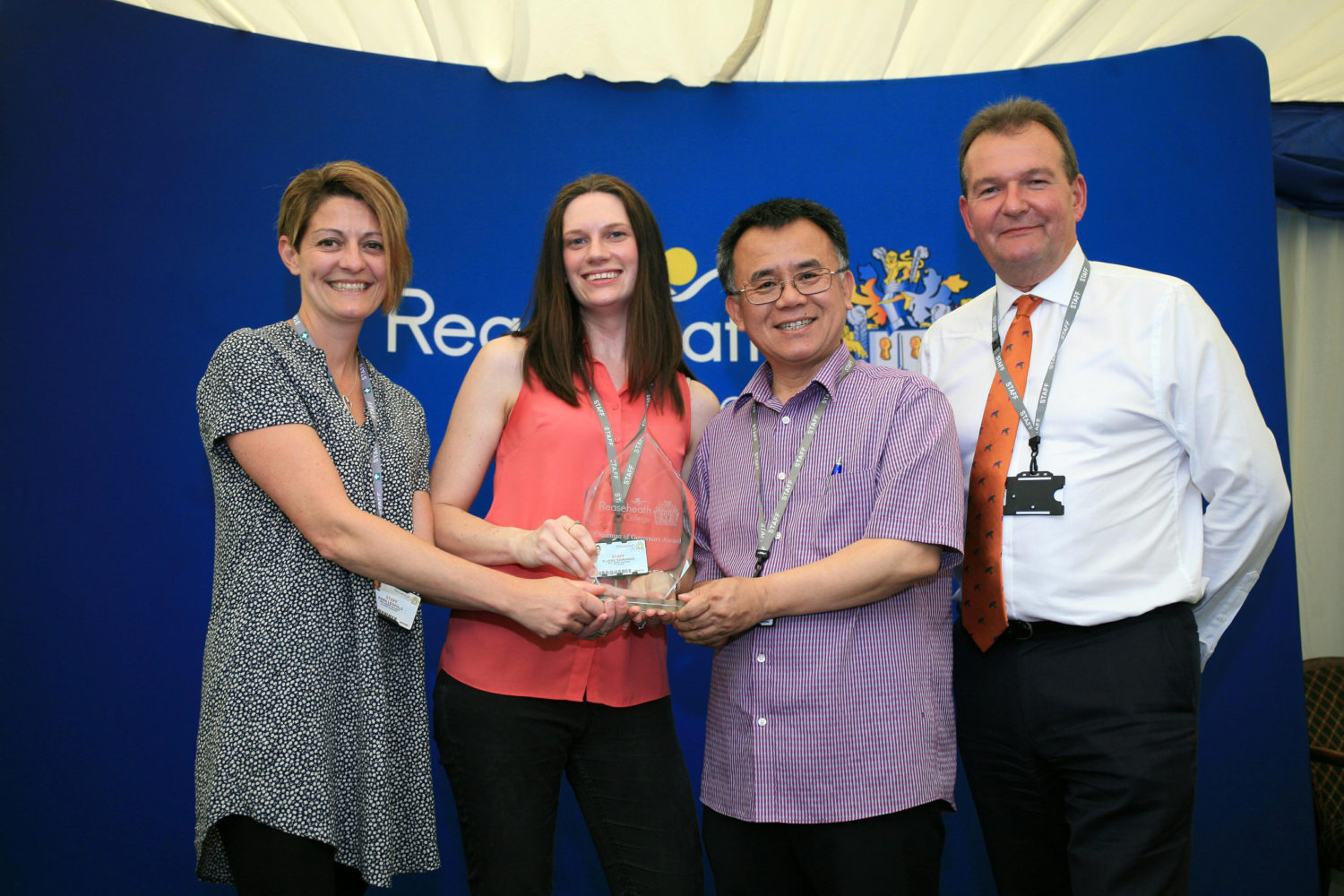 Wellbeing team Chair of Governors Award - Reaseheath College