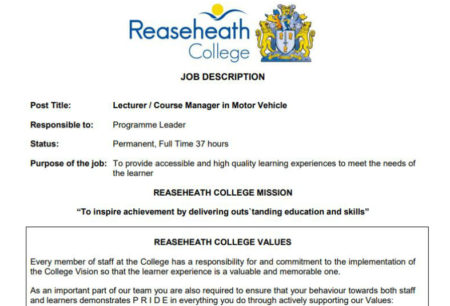 Engineering Job Descriptions - Reaseheath College