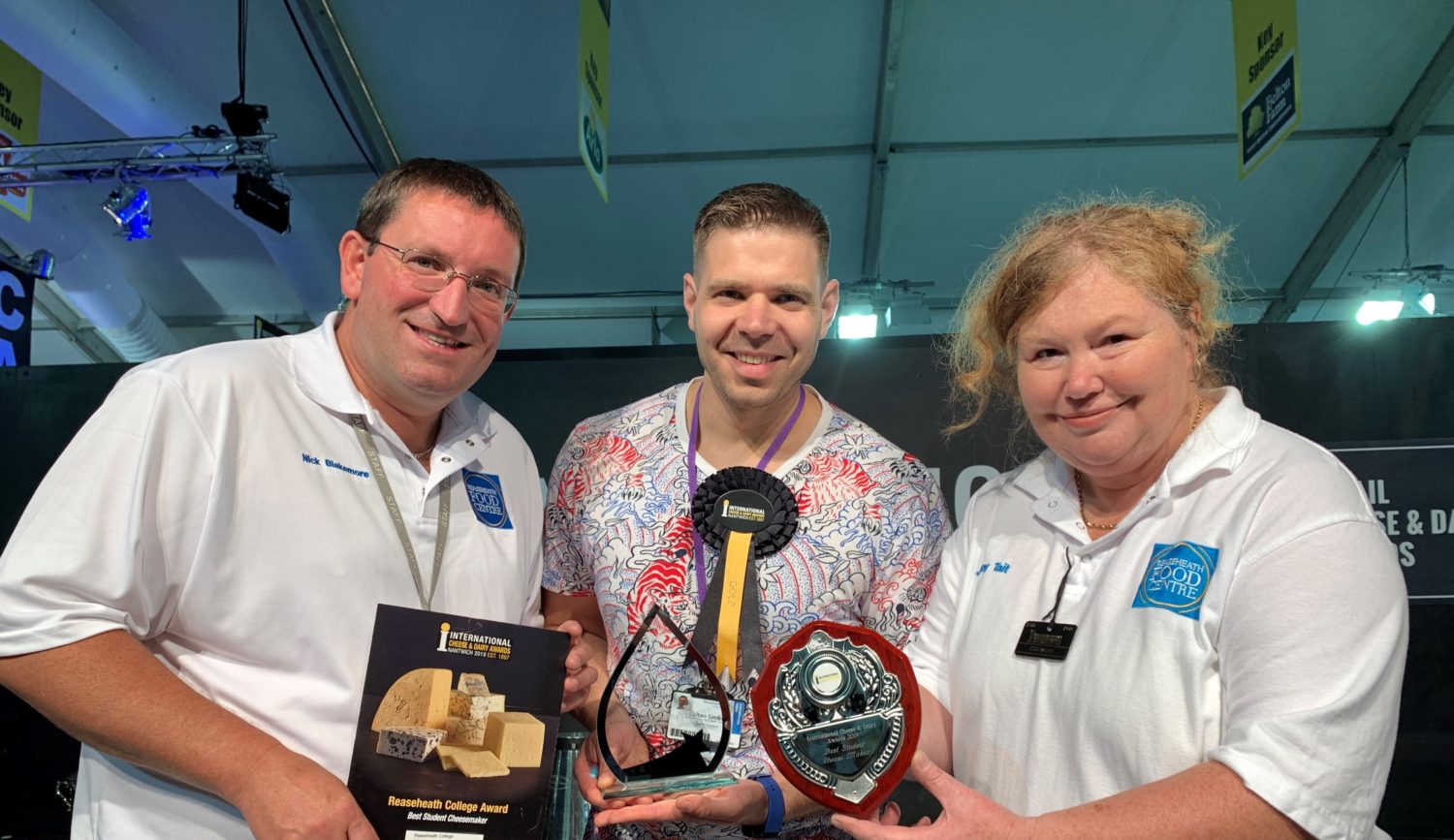 Nick Blakemore, Zoltan Simko, Jenny Tait gold student cheesemaker (1 ...