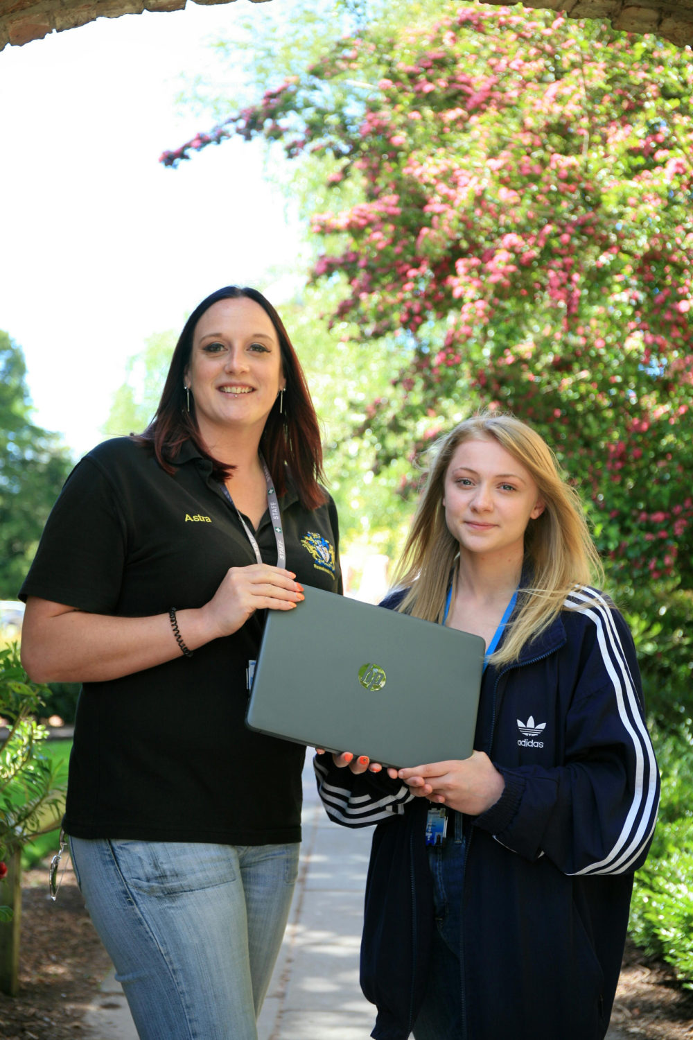 Alicia Pierce pictured with Astra Drakeley, Reaseheath’s Attendance and Retention Officer ...