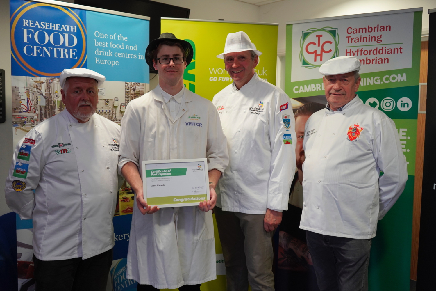 Jason Edwards certificate presentation - Reaseheath College