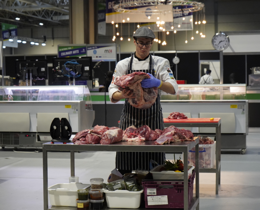 WorldSkills UK medal for apprentice butcher - Reaseheath College