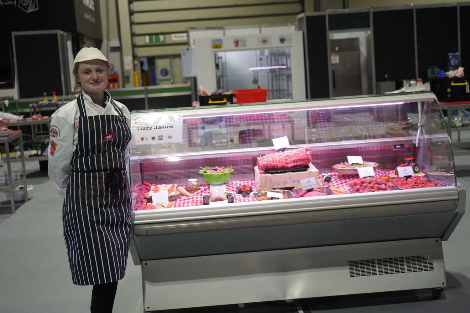 Lizzie James butchery at World Skills UK - Reaseheath College