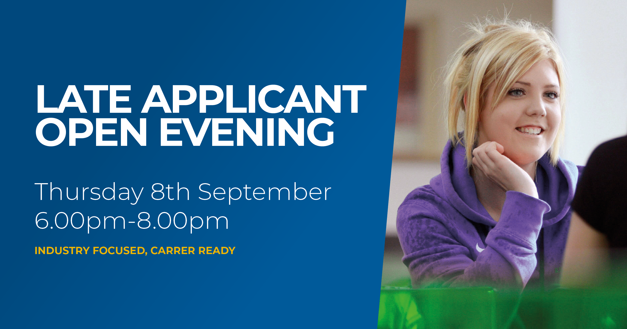 RHC Late Applicant Open Evening_fb - Reaseheath College