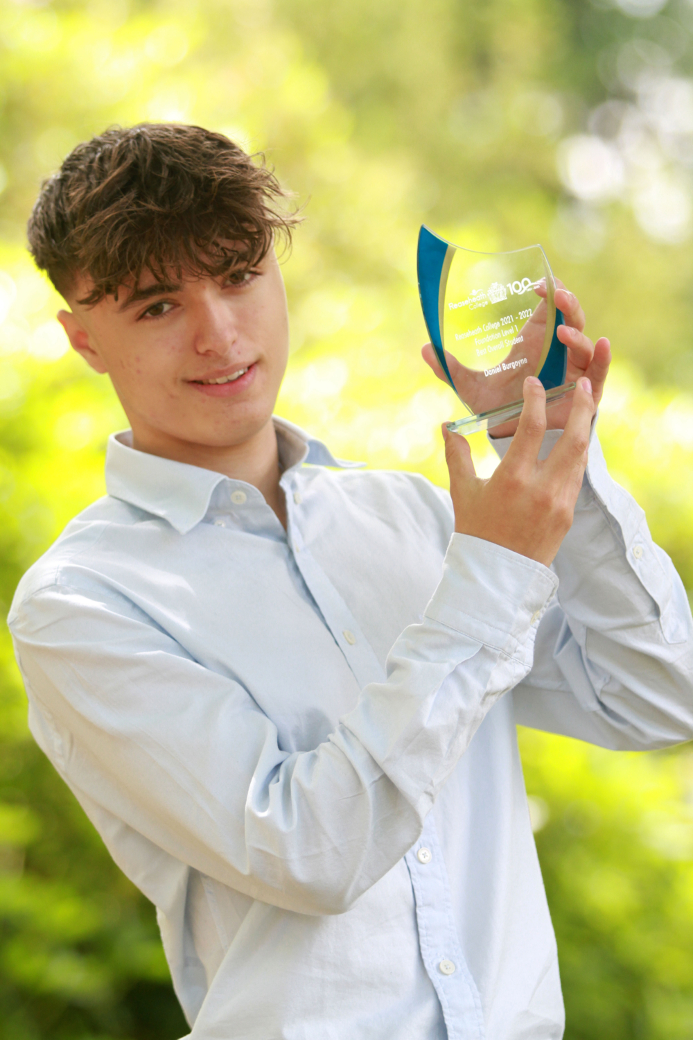Foundation Level 1 Best Overall Student award winner Daniel Burgoyne 2022 - Reaseheath College