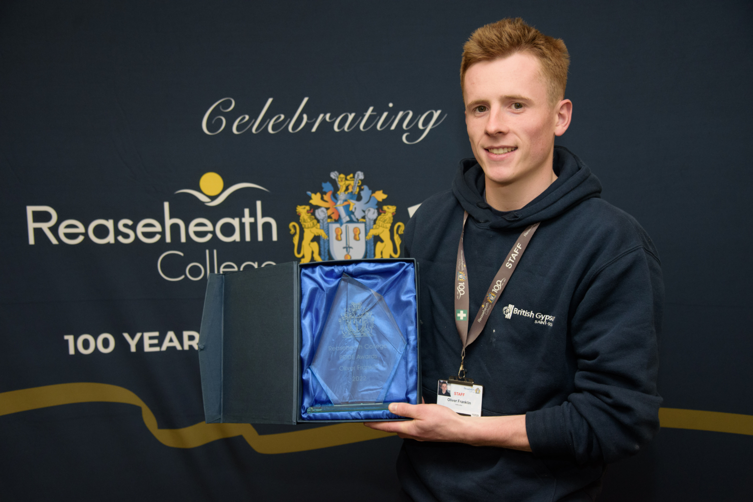 PRIDE award 2022 Oliver Franklin - Reaseheath College