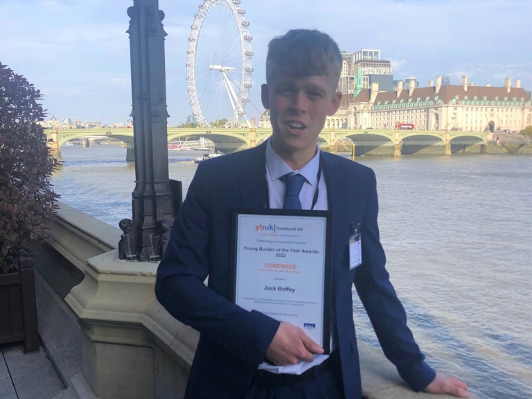 Jack Boffey Commendation Youthbuild UK 2022 - Reaseheath College