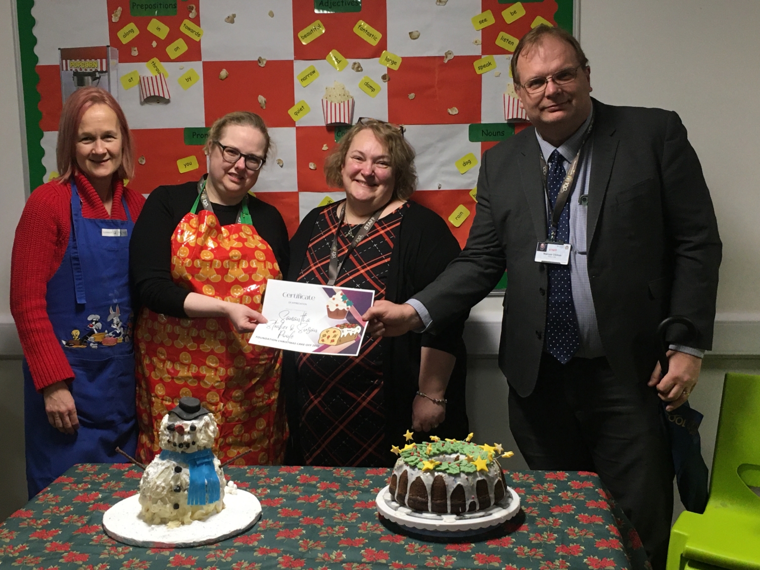 Cake off Runners Up Susan Poole, Sam Straker with Sam Copeland and Marcus Clinton - Reaseheath ...