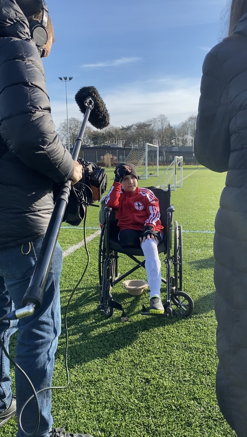 Arthur during his interview - Reaseheath College