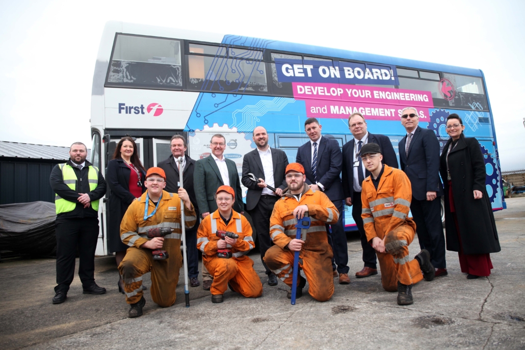Reaseheath College and First Bus welcome Roads Minister during National Apprenticeship Week ...