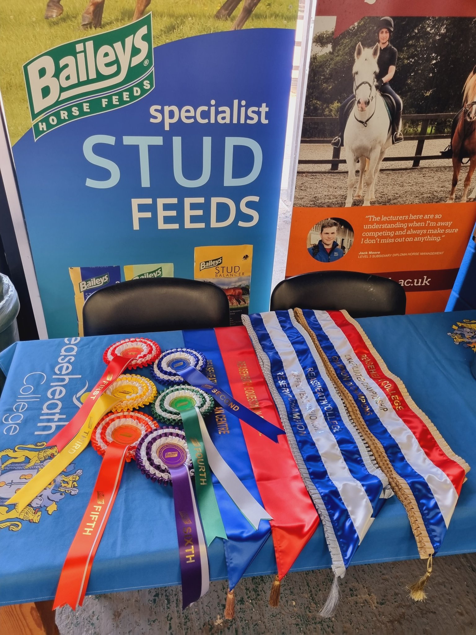 Champs sashes - Reaseheath College