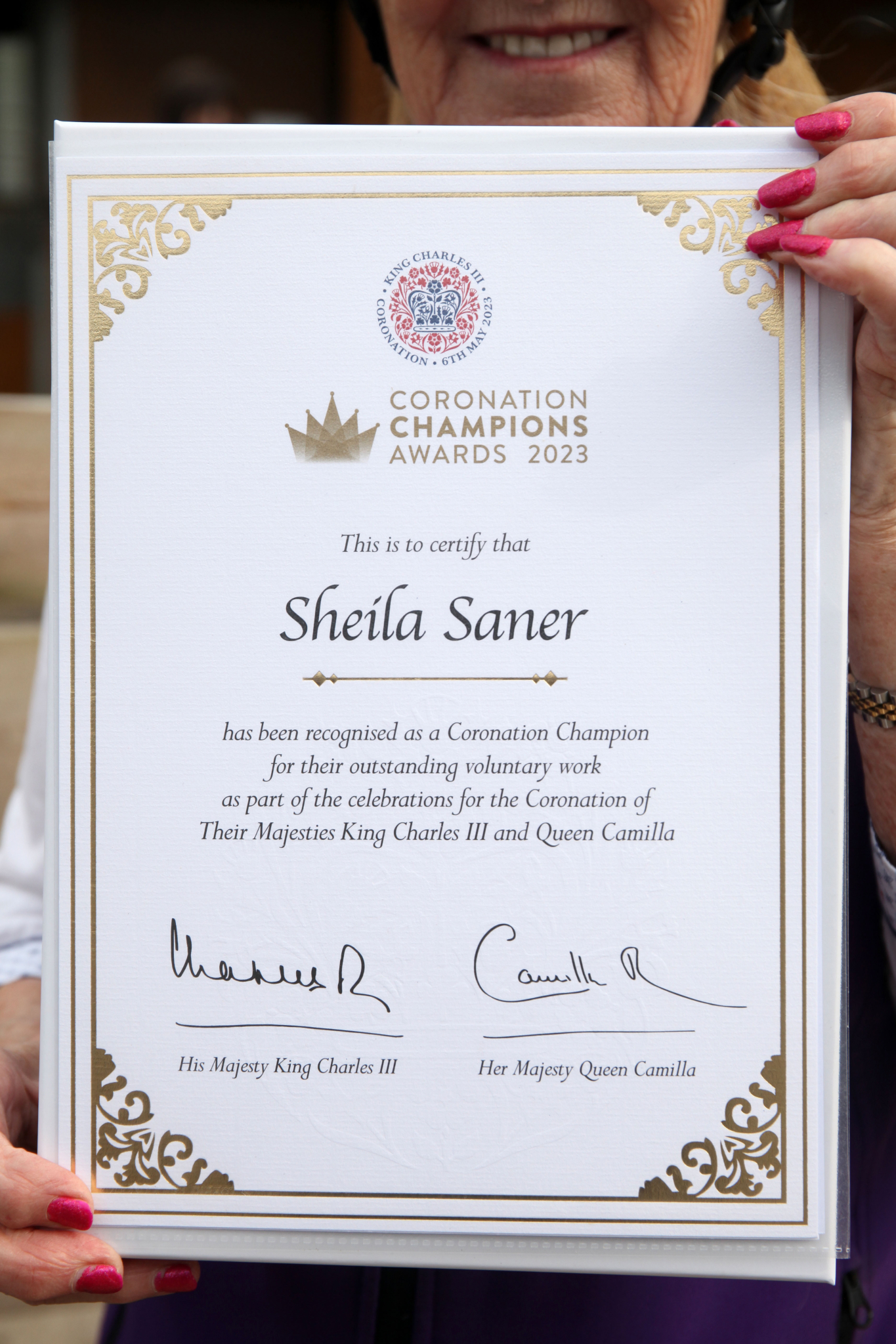 Coronation Champion Certificate - Reaseheath College