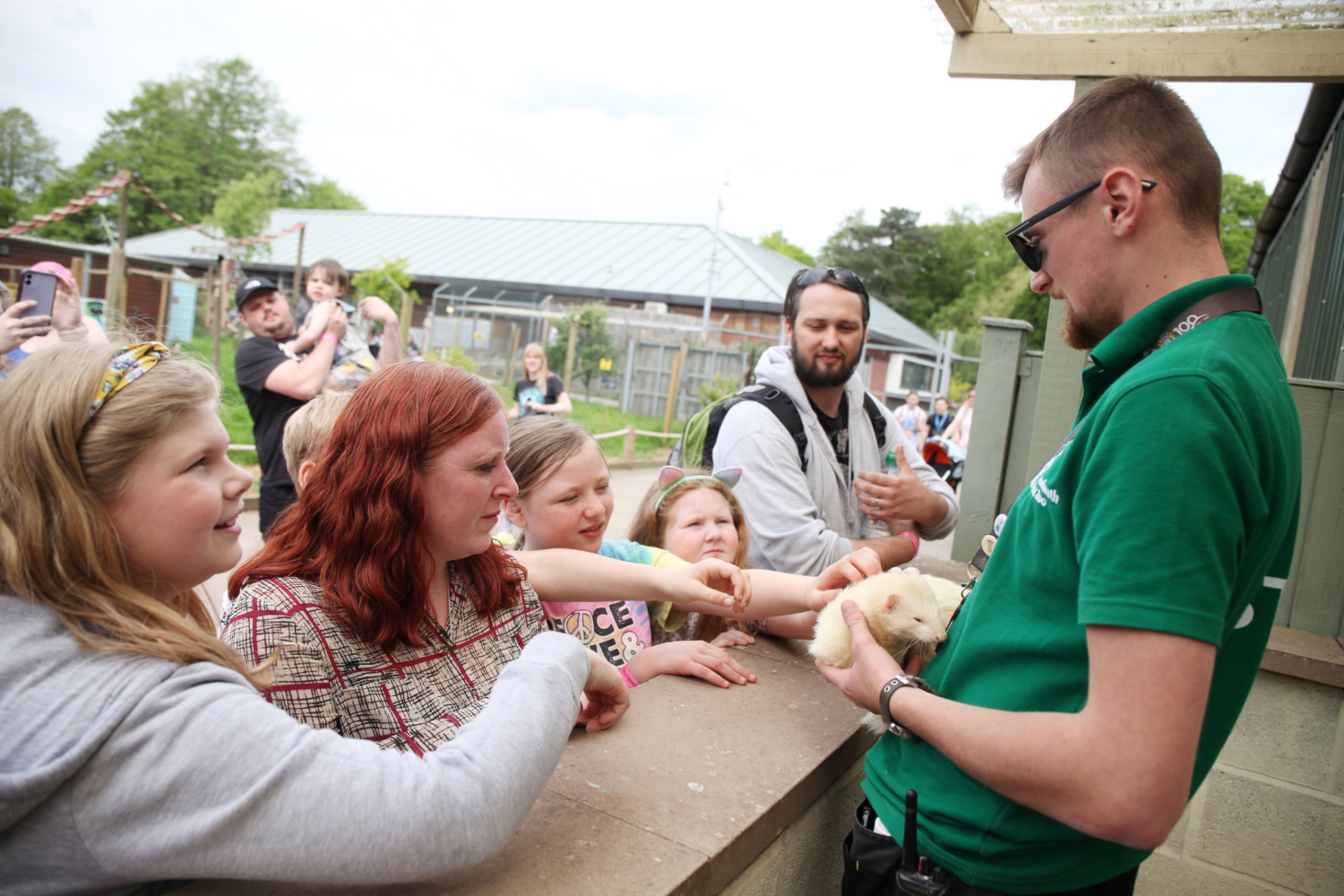 Ross Fuller and ferret meet the public - Reaseheath College
